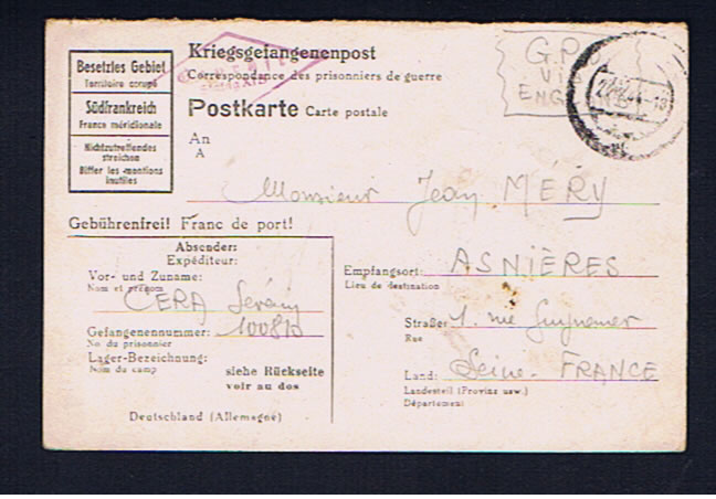 1944 POW Card From Stalag XI B | Europe - Germany & Colonies - Germany ...
