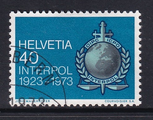 Switzerland #557 used 1973 Interpol 40c | Europe - Switzerland, General ...