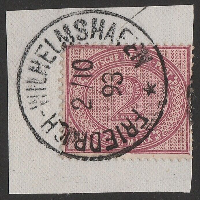 NEW GUINEA - GERMAN 1890 precursor use of 2Mk. SG Z1a cat £600 ...