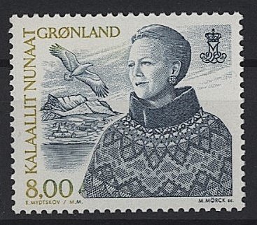Greenland Grönland Scott #372 Eagle Queen Margrethe by Martin Morck ...