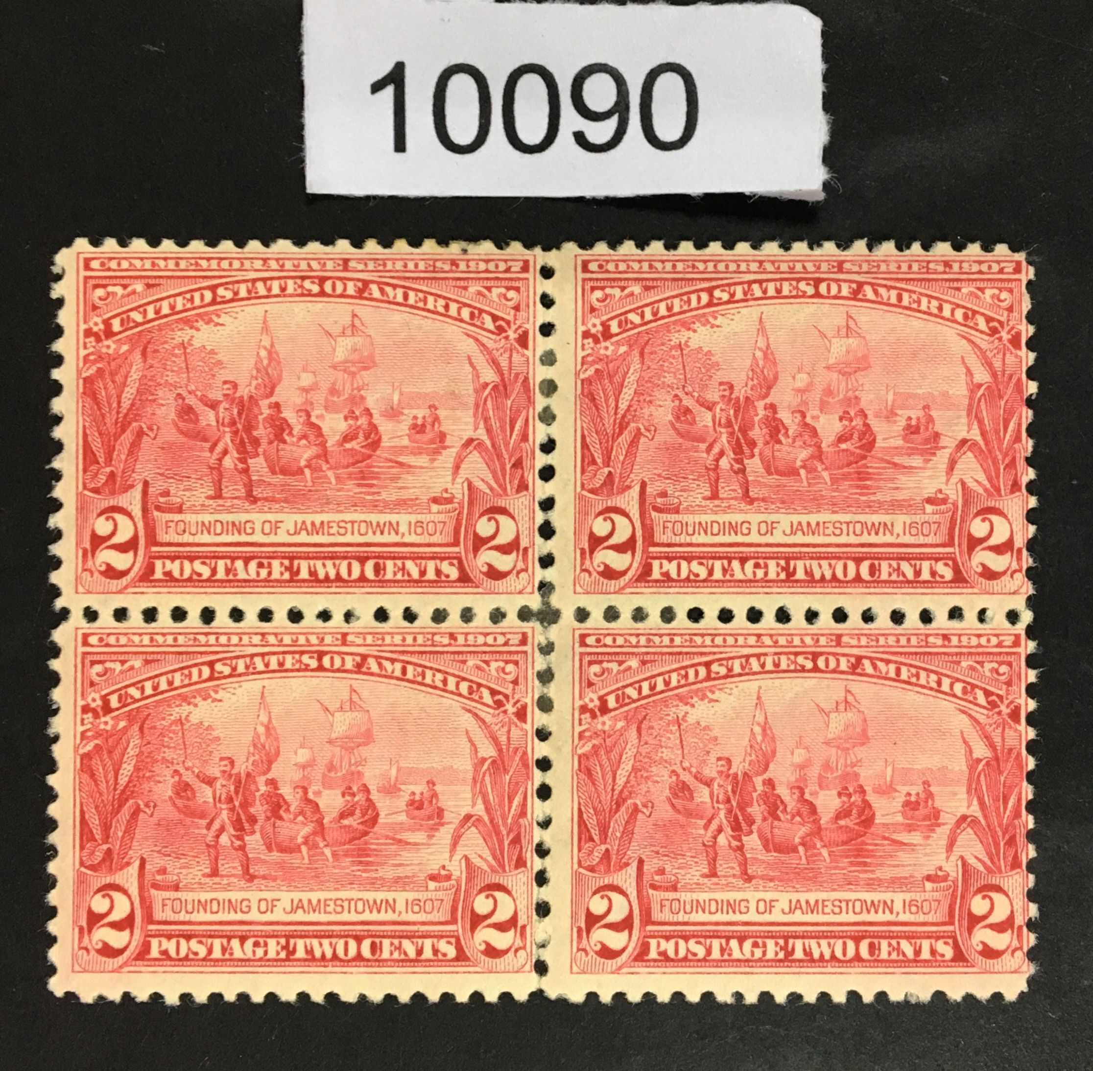 US Stamps # 329 Intact Block of 4 Mint OG H CV $150 LOT # 10090 ...