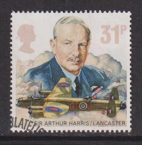Great Britain #1160 used 1986 airforce commanders and aircrafts 31p ...