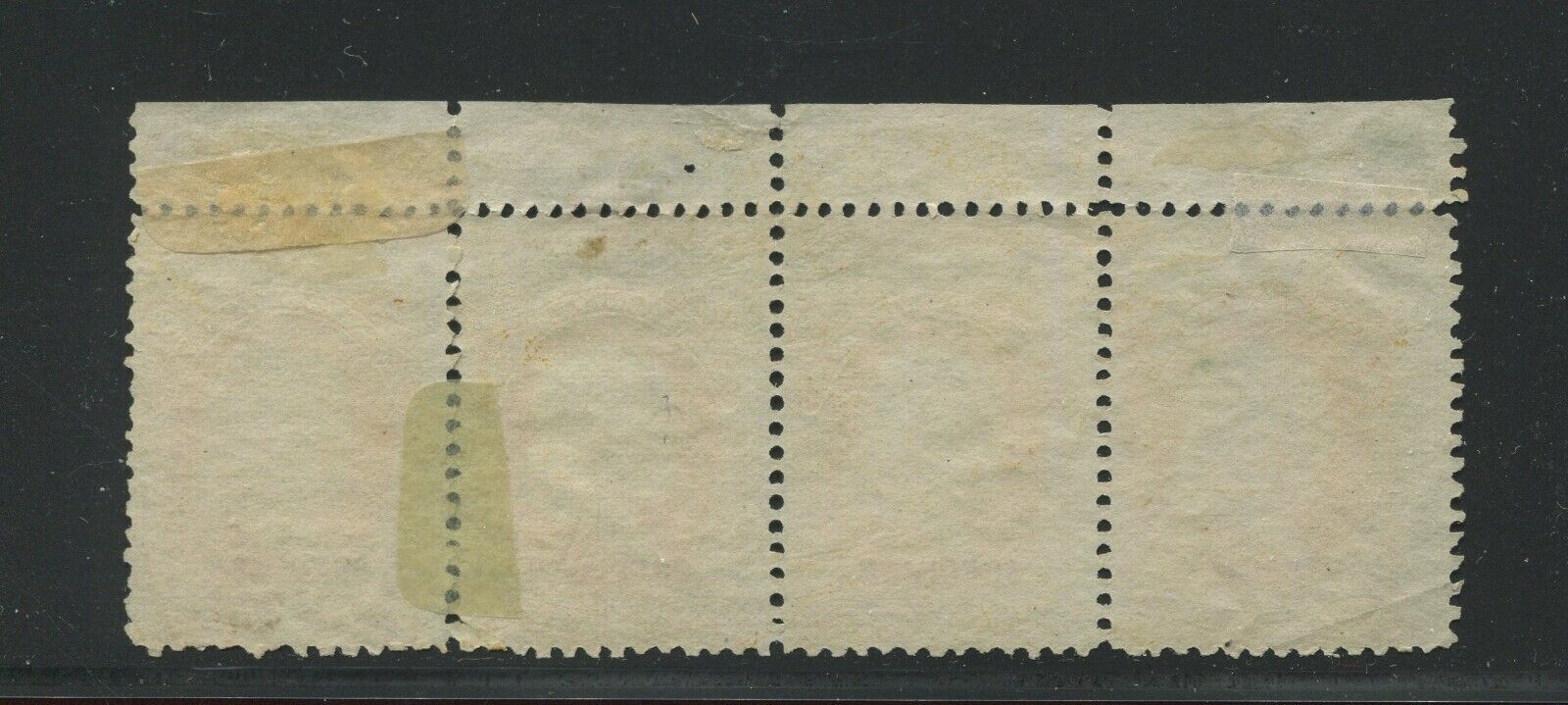 O1Sb Official Ribbed Paper Specimen Captured Imprint Strip of 4 Stamps ...