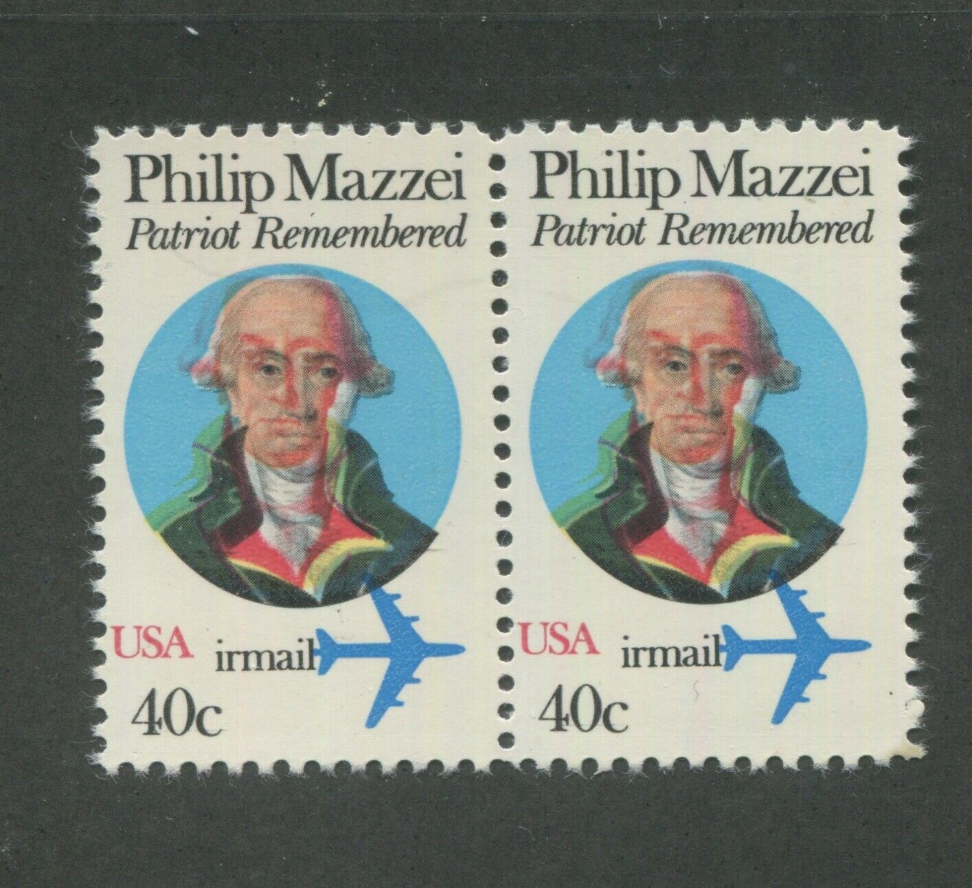 United States Air Mail Postage Stamp #C98 MNH Pair MAJOR COLOR SHIFT ...