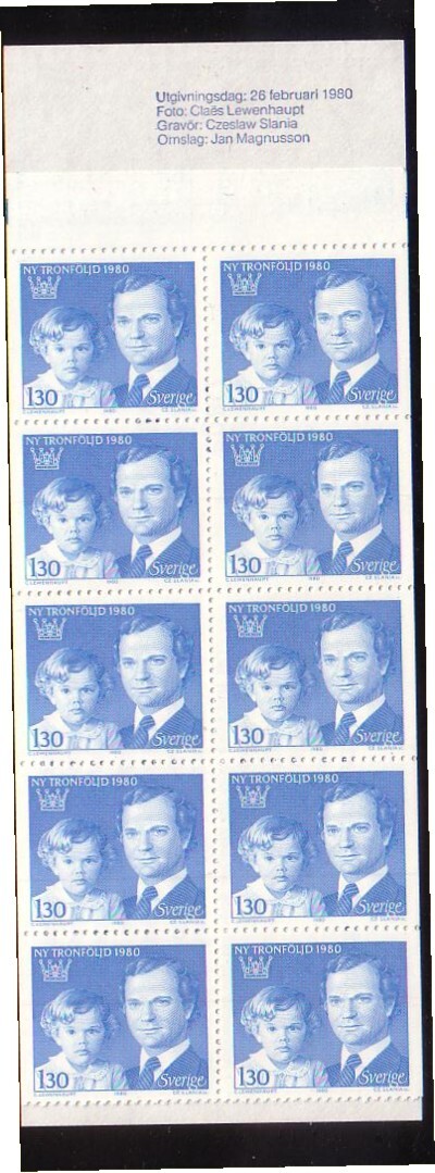 Sweden Sc 1318a 1980 Victoria & King stamp booklet mint NH | Europe ...