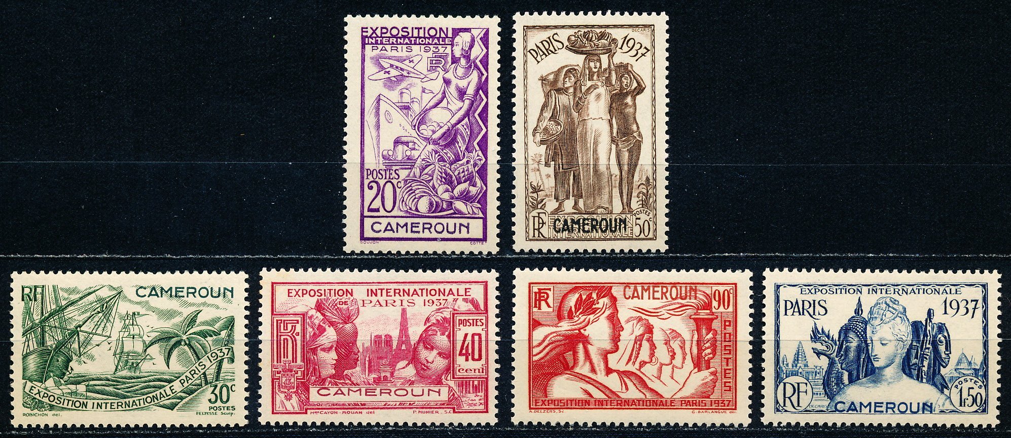 Cameroun #217-222 Set of 6 Unused | Africa - Cameroun, General Issue ...