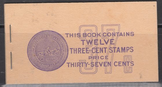 US Stamp #BK104 - Unexploded Booklet w/ 2 Panes of 6 #1035a ...