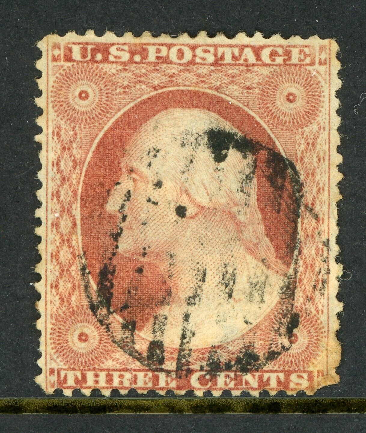 USA 1857 Washington 3¢ Dull Red Type III Scott #26 VFU D600 | United ...