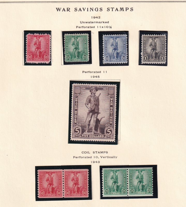 U.S.: Sc # WS7-WS13, War Savings Stamps, MH & MNH (S31188) | United ...