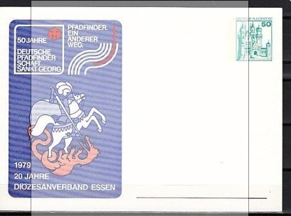 Germany, 1979 issue. St. George, 50th Anniv. Scout cachet on Postal ...