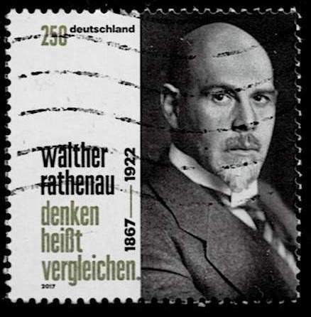 Germany 2017, Sc.#2992 used Birth Bicentenary of Walther Rathenau (1867 ...