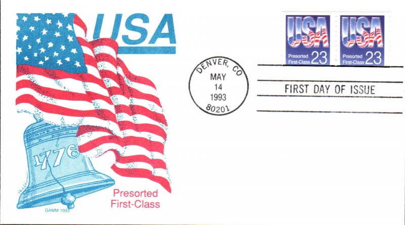 #2608 USA - Flag Gamm FDC | United States, General Issue Stamp / HipStamp