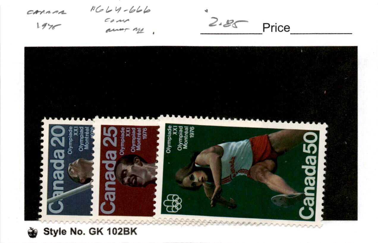 Canada, Postage Stamp, #664-666 Mint NH, 1975 Olympics (AG) | Canada ...