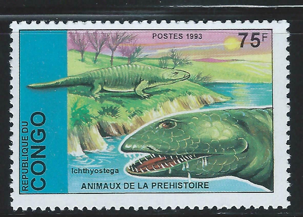Congo Sc 1043-8Ss Prehistoric Animals Brontosaurus, Pteranodon ...
