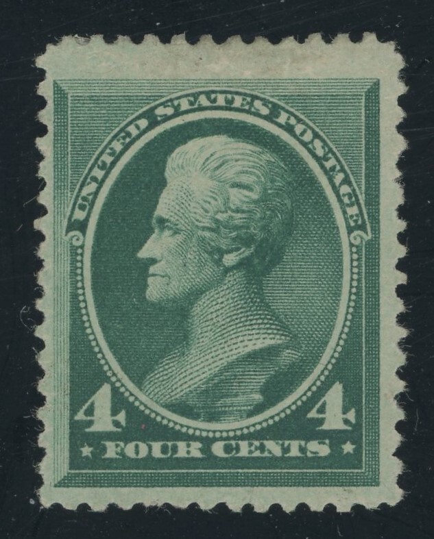 USA 211 - 4 cent Blue Green - F/VF Mint hinged OG - Cat $225.00 ...