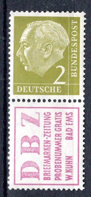 Germany Bund Scott # 702, label R3, mint nh, se-tenant, S13 | Europe ...
