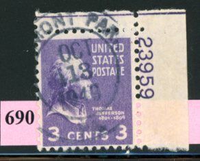 PKStamps - USA - 807 - Used - Plate Number Single #21-690 | United ...