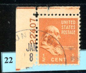 PKStamps - USA - 803 - Used - Plate Number Single #20-022 | United ...