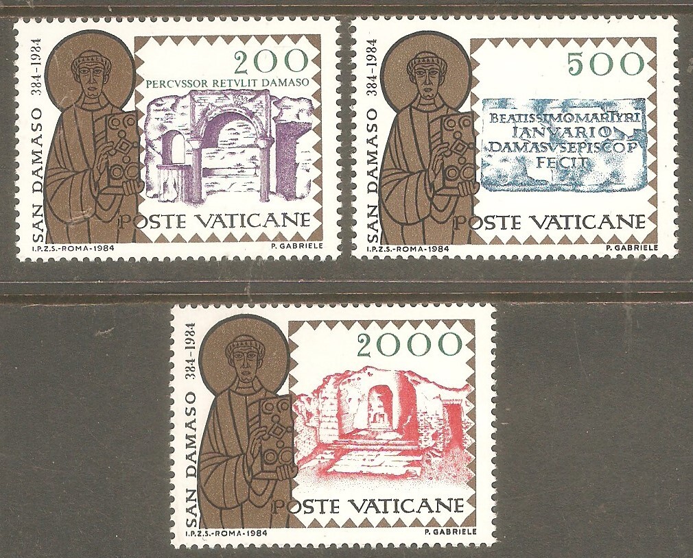 VATICAN Sc# 749 - 751 MNH FVF Set3 Pope Damasus I Bishop of Rome ...