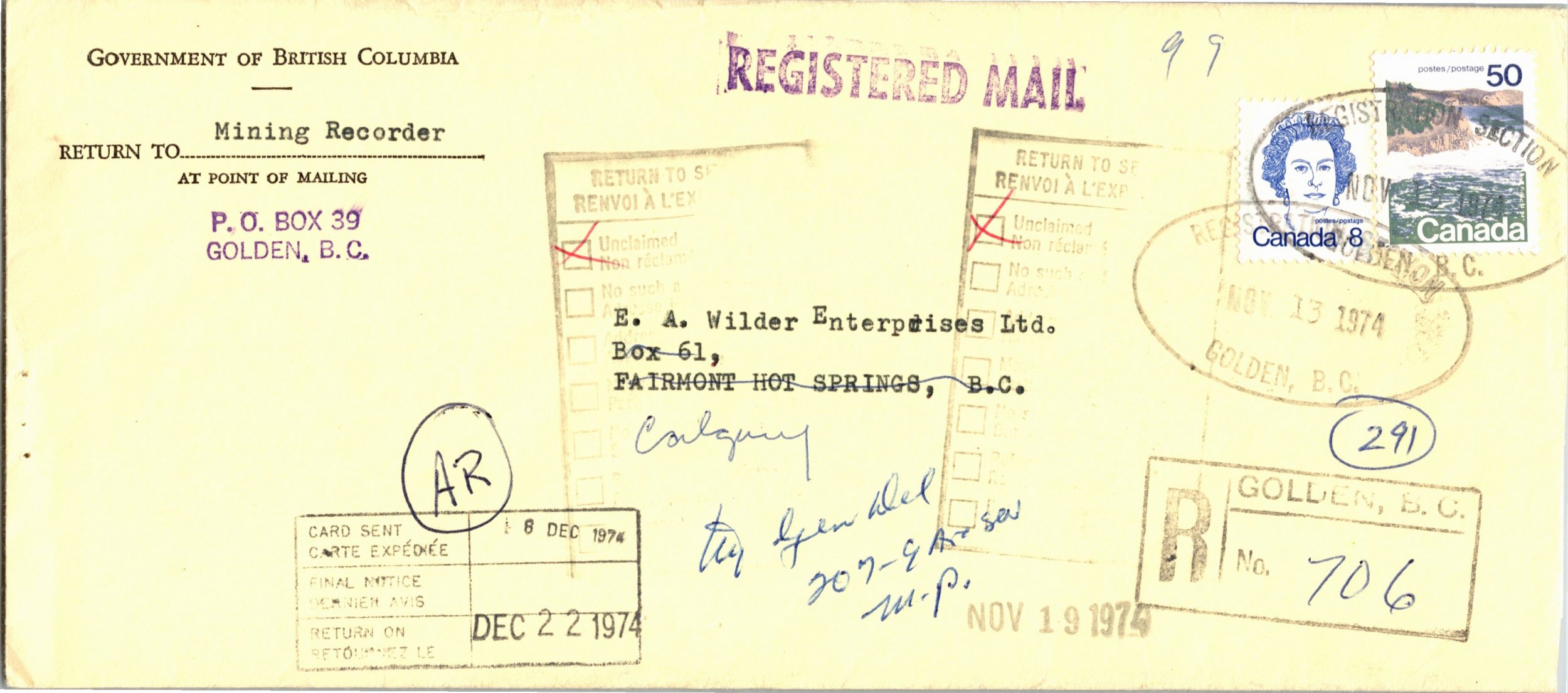 Canada, Registered, Auxiliary Markings | Canada, Stamp / Register ...