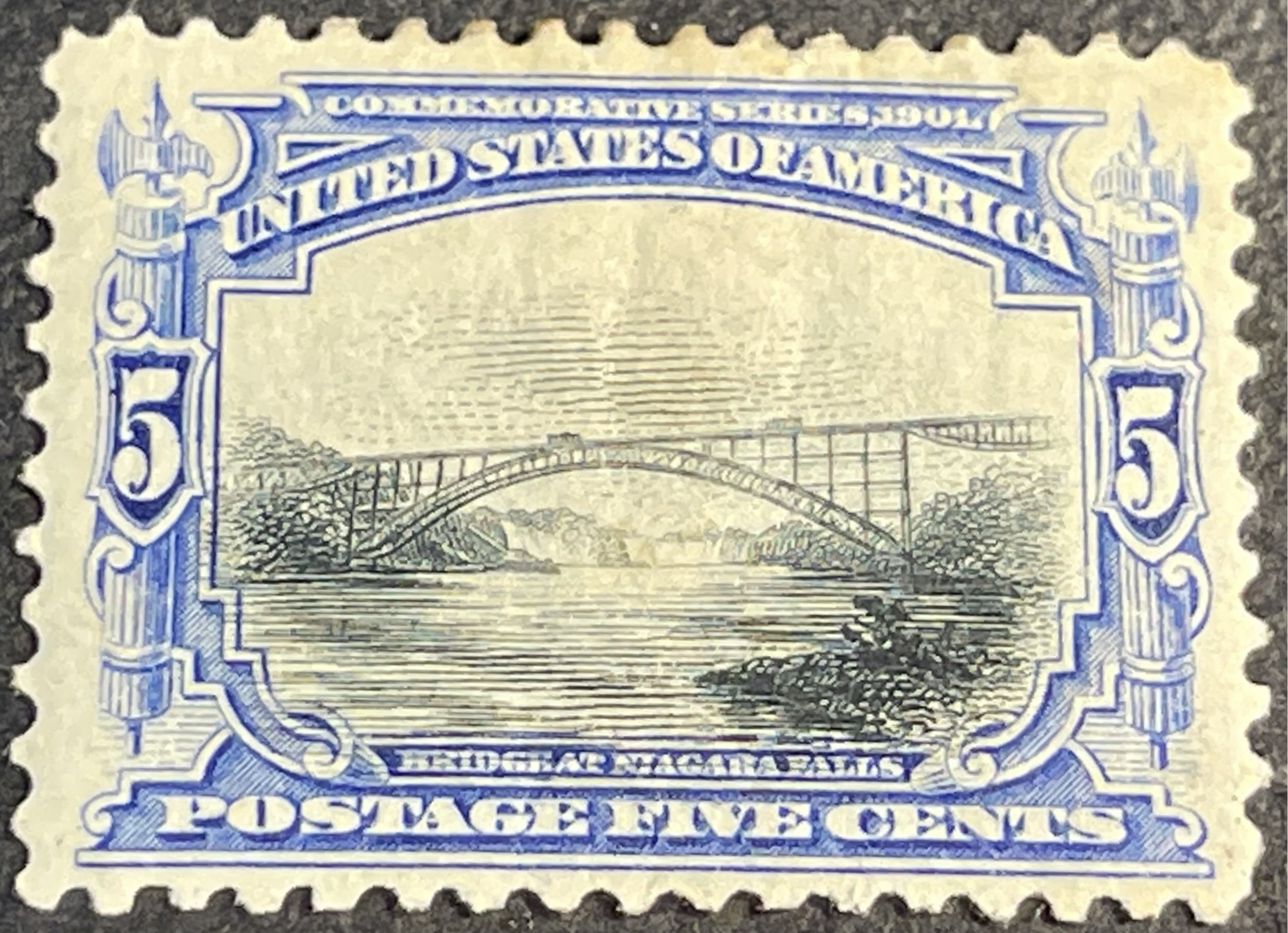 U.S.# 297-Mint/Hinged**Tiny Toned Spots**--Single--Ultra & Black--1901 ...