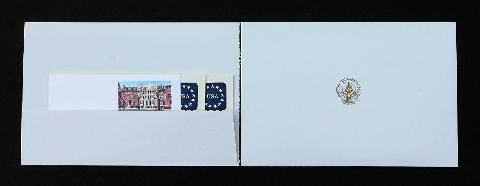 1989 Bicentennial Inauguration Memento Folder with Postal Covers and ...