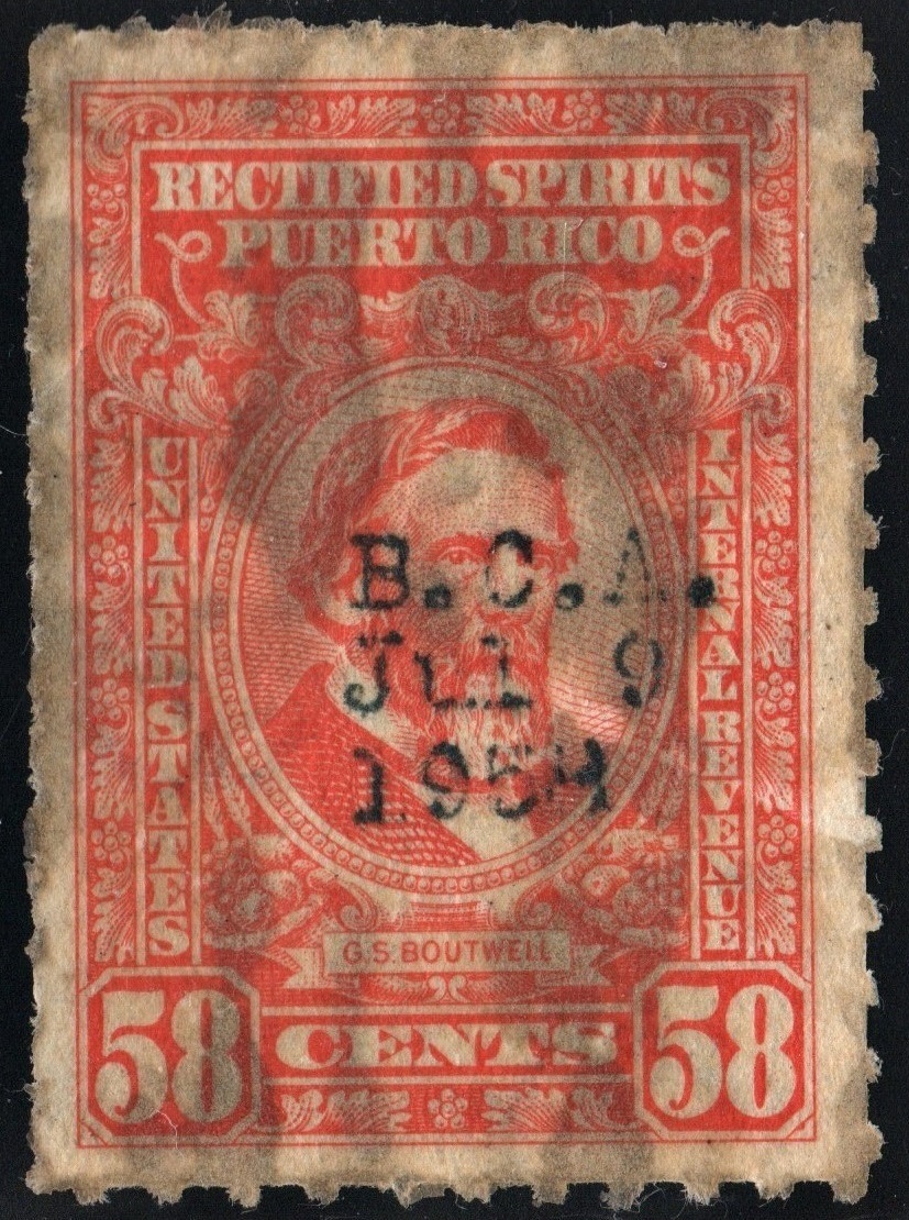 Puerto Rico #RE45 58¢ Rectified Spirits (1942) Used | United States ...