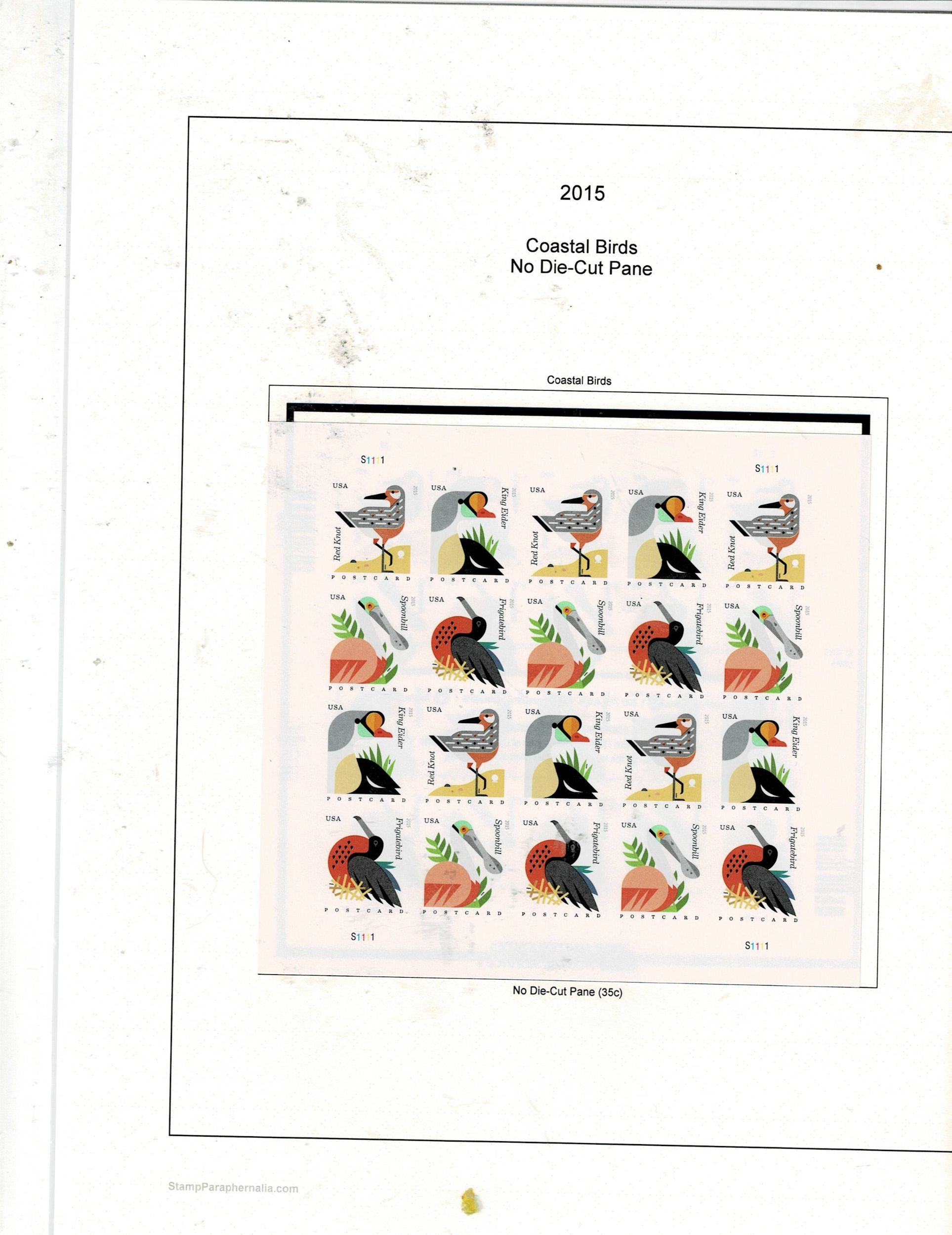 Coastal Birds Postcard Rate US Postage IMPERF Sheet & Strip #4991-94 VF ...