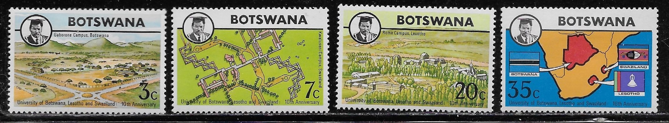 Botswana Scott #'s 106 - 109 MH | Africa - Botswana, General Issue ...