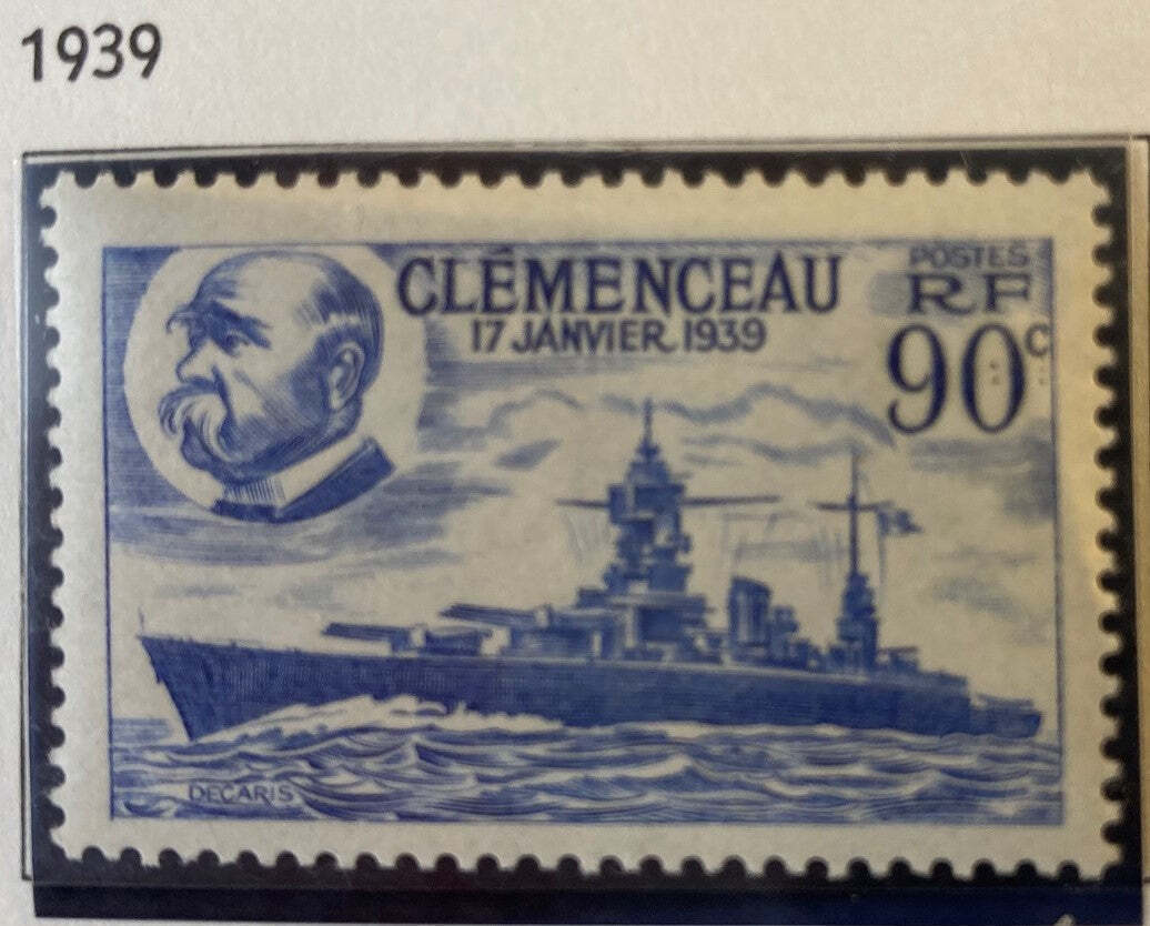 France 1939 Dunkerque Class Battleship Clemenceau militaria ships sg637 ...