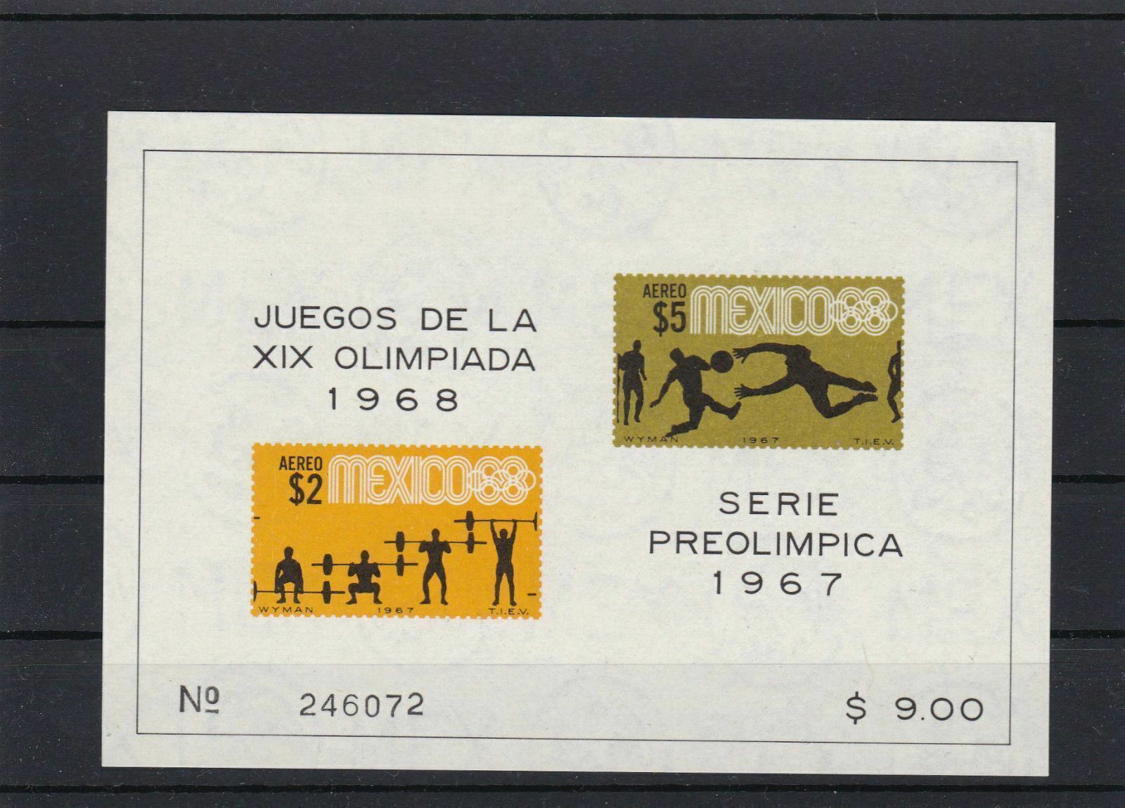 Mexico 1967 and 1968 Imperf Stamp Mini Sheets | Central & South America ...