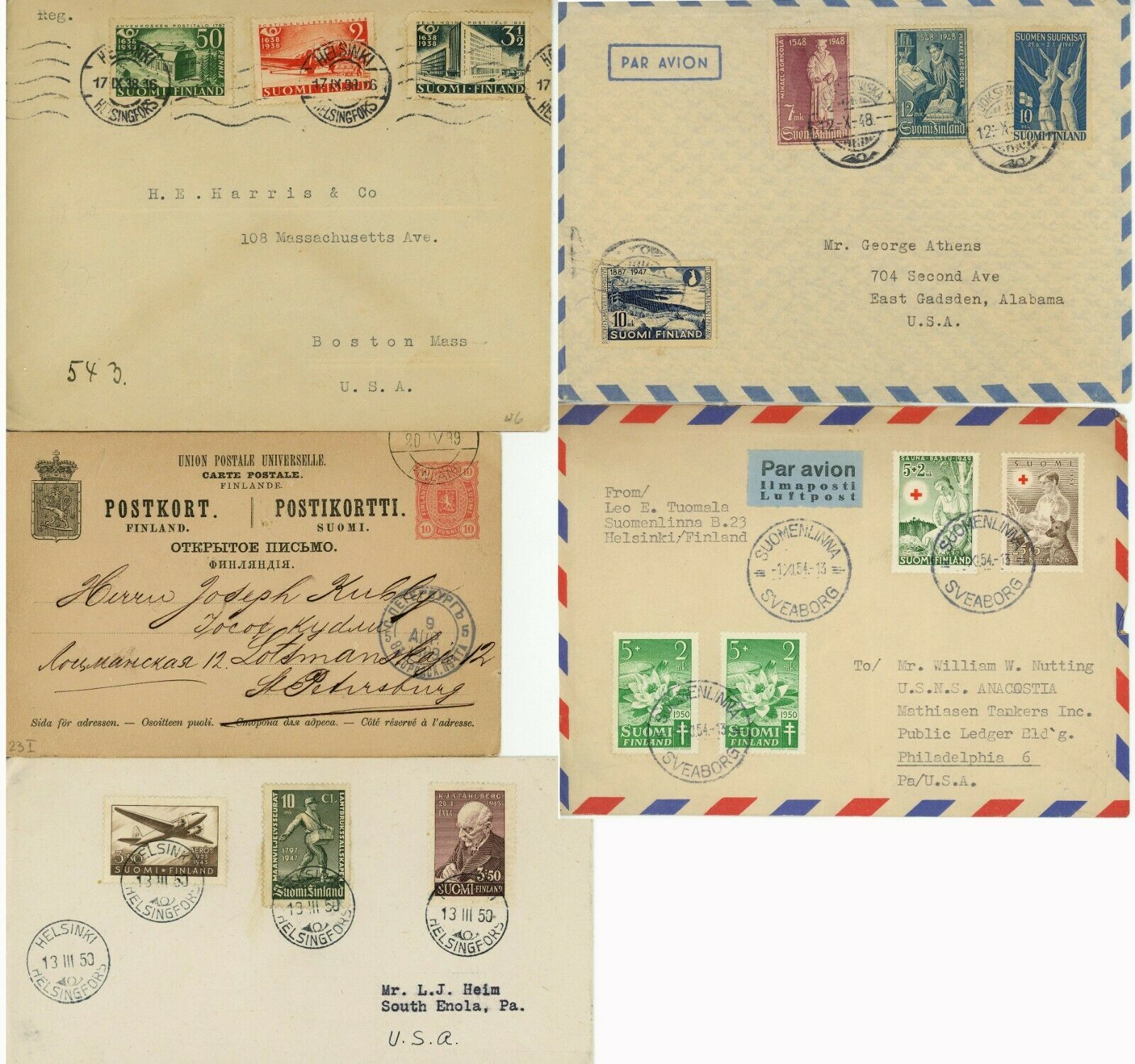 SUOMI FINLAND Cover Collection Airmail Stamps Postage | Europe ...