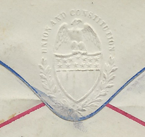 Civil War Patriotic Cover Shield Union & Constitution sent to Miss M ...