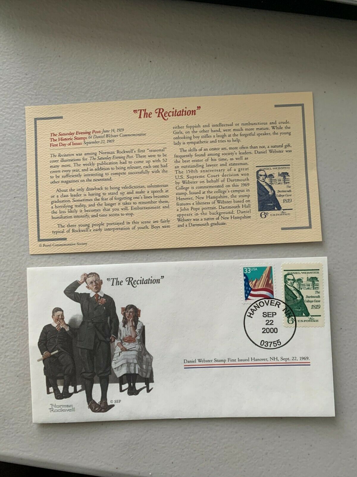 Norman Rockwell commemorative cover collection: the recitation | United ...