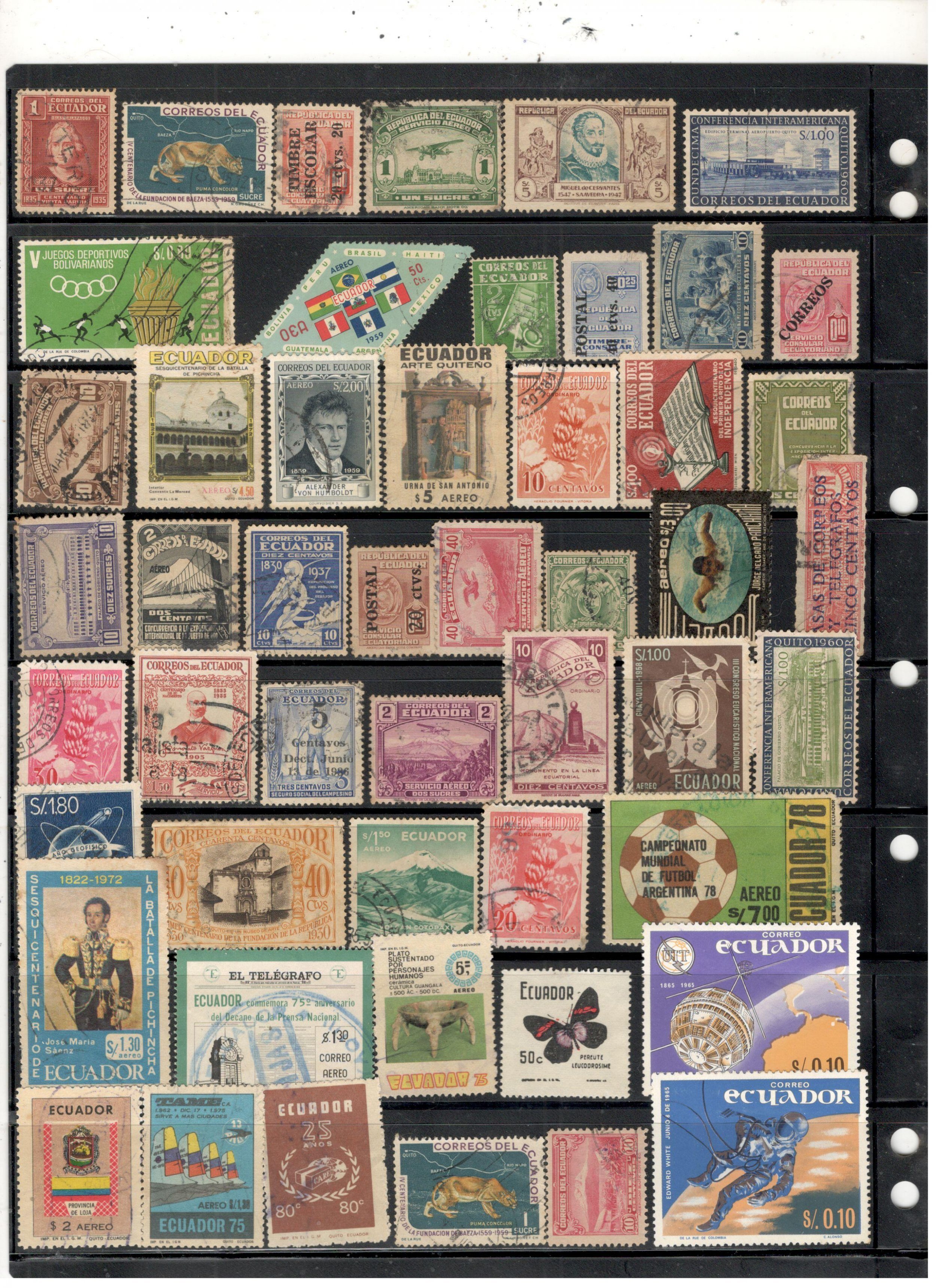 Ecuador Collection on Stock Sheet Mint/Used | Central & South America ...