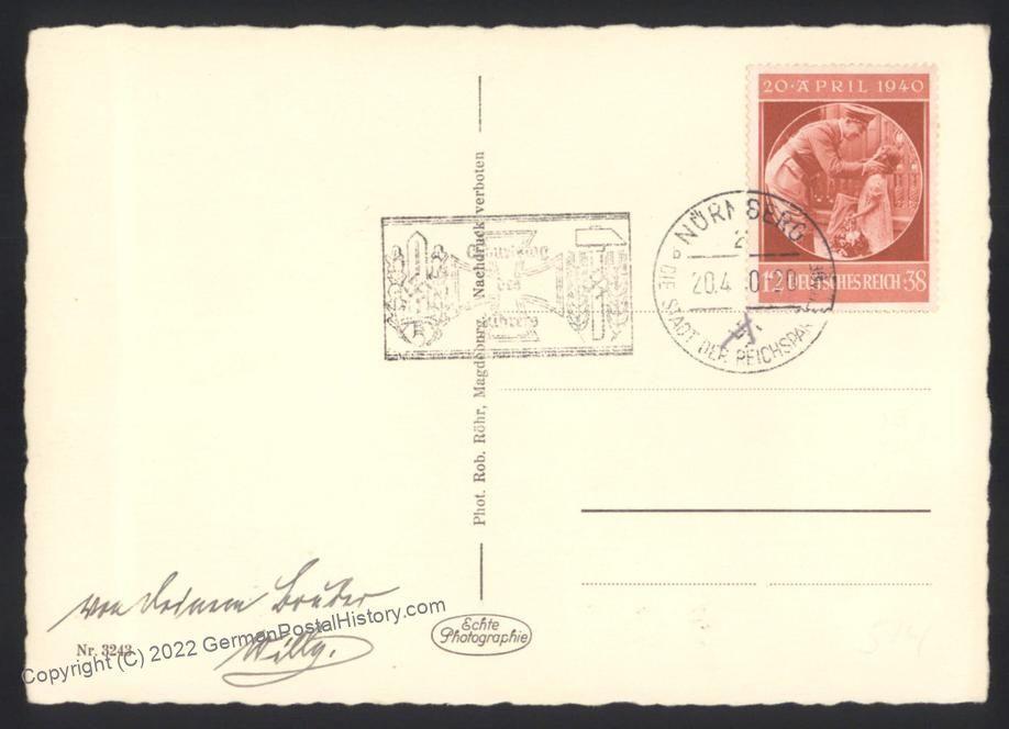 3rd Reich Germany Hitler Getting Flowers From Little Girl Rohr 3243 ...