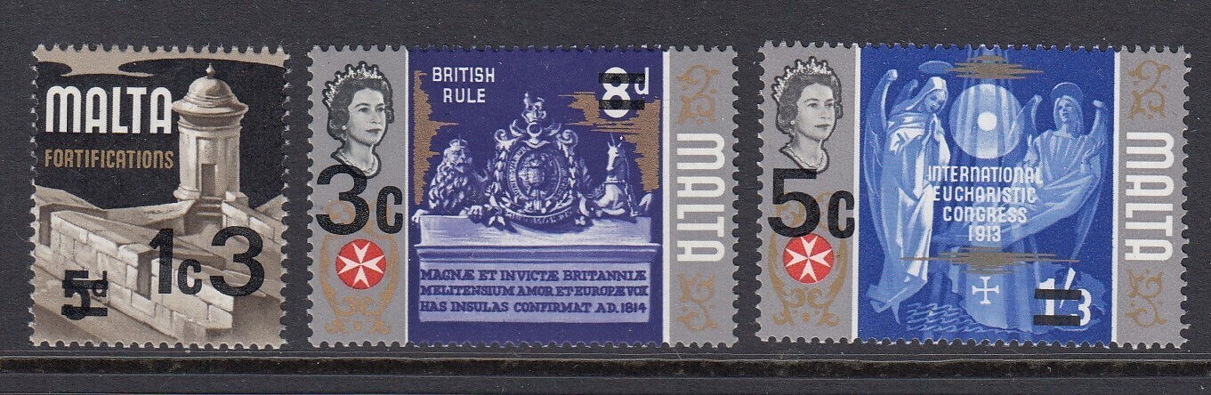 Malta 447-9 Surcharges mnh | Europe - Malta, General Issue Stamp / HipStamp