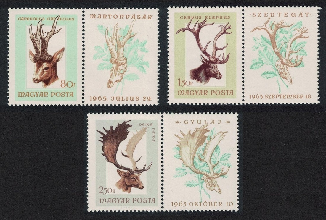 Hungary Hunting 3v with labels 1966 MNH SG#2208-2210 | Europe - Hungary ...