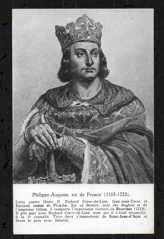 Historic PC Philip II Augustus (1165 – 1223), King of France, House of ...