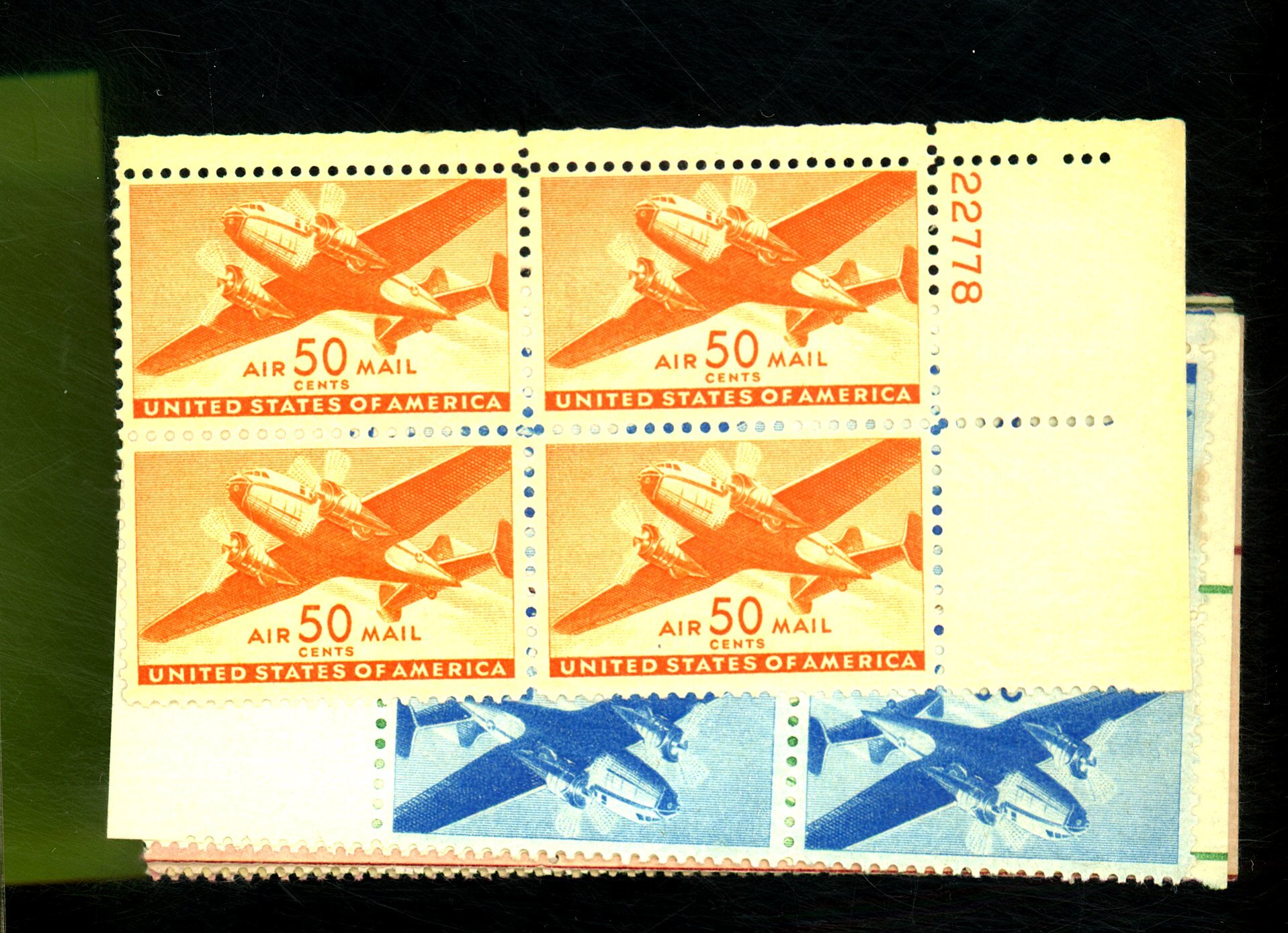 C25-31 Mint PL Block FVF OG NH Cat $82 | United States, Air Mail Stamp ...