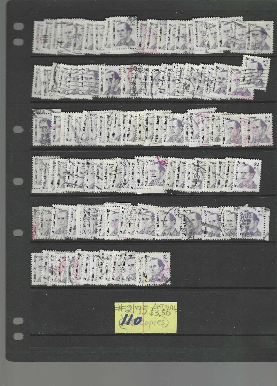 200 $2 Bryan Values (2195) Used $100 | United States, General Issue ...
