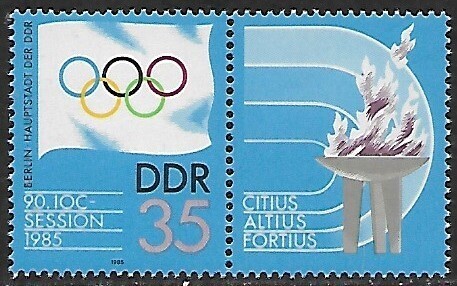 Germany - DDR - # 2479 - Intl. Olympic Committee + label - MNH.....{B15 ...