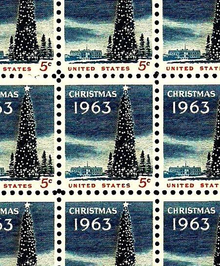 1963 - CHRISTMAS TREE - #1240 Full Mint -MNH- Sheet of 100 Postage ...