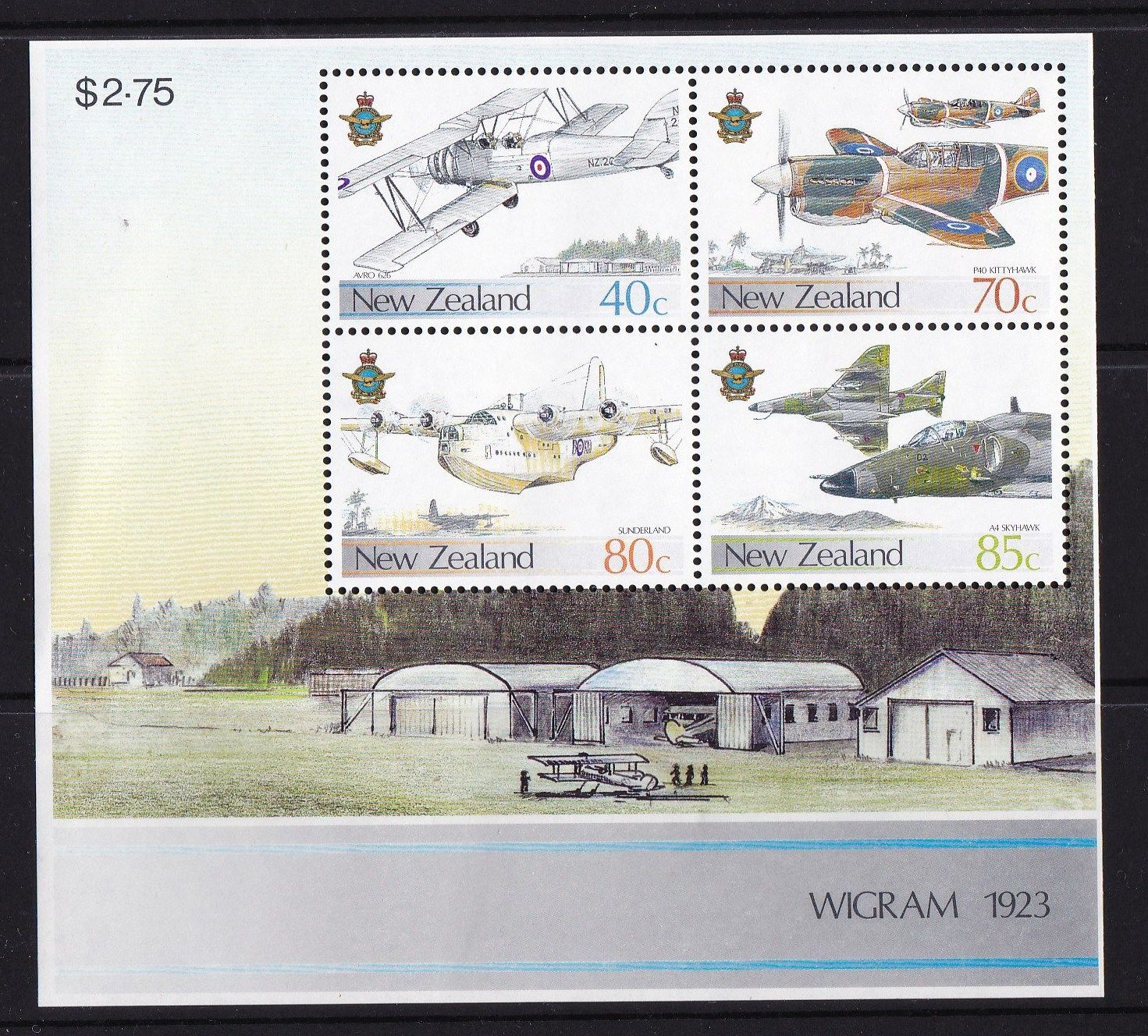 New Zealand 1987 Royal Air Force Wigram 1923 Minisheet MNH | Australia ...