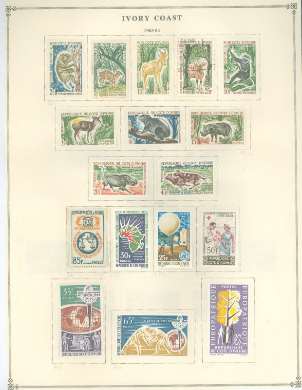 Ivory Coast #201-217 Unused Single (Complete Set) | Africa - Ivory ...