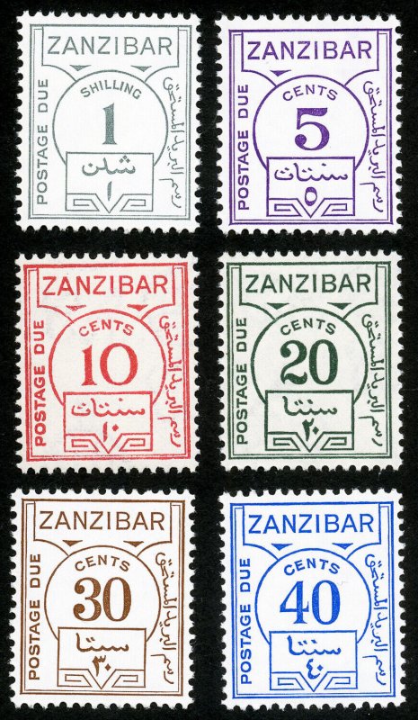 Zanzibar Stamps # J18-23 MNH XF Scott Value $61.75 | Africa - Tanzania ...