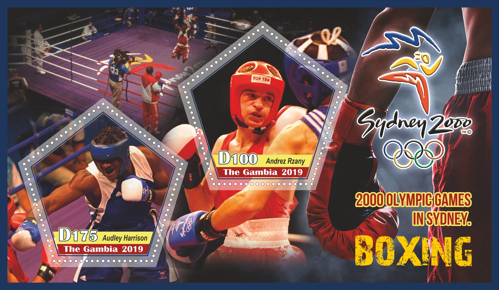 Stamps. Olympic Games 2000 year, Boxing 1+1 sheets perforated NEW ...