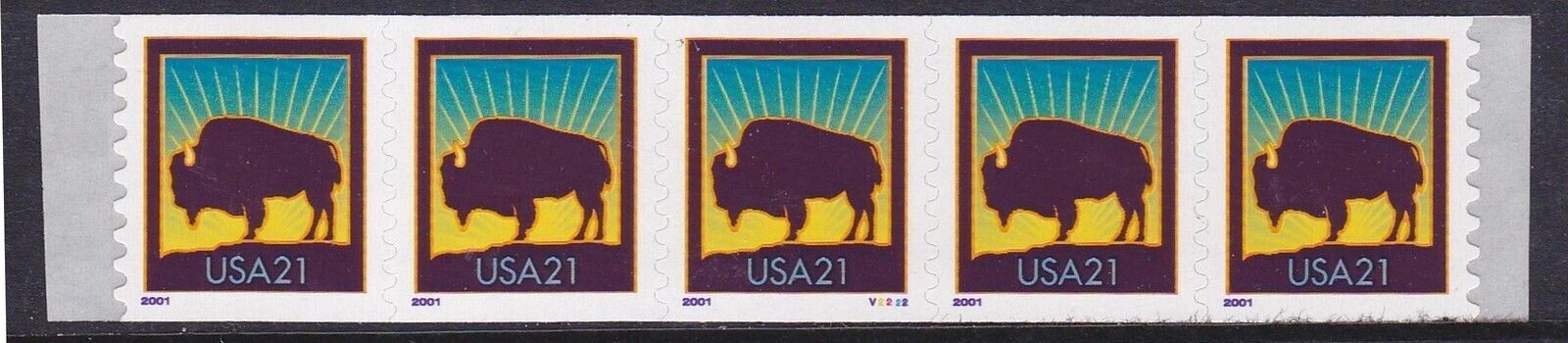 PNC5 21c Bison V2222 US 3475 MNH F_VF | United States, General Issue ...