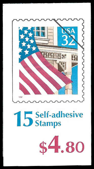 PCBstamps US #2921c+d BK227A $4.80(15x32c)Flag, red, MNH, (3) | United ...