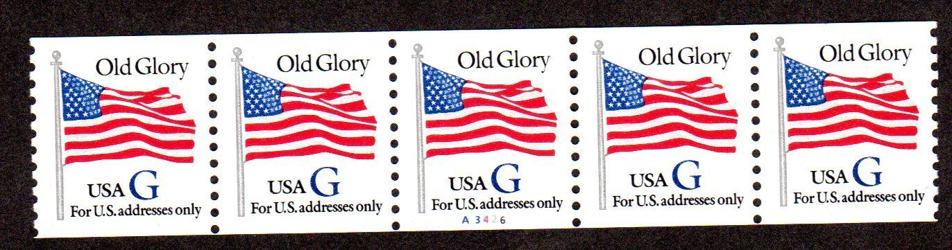 SC # 2890, Plate number A3426, strip of 5, MNH Lot 230807 -01 | United ...